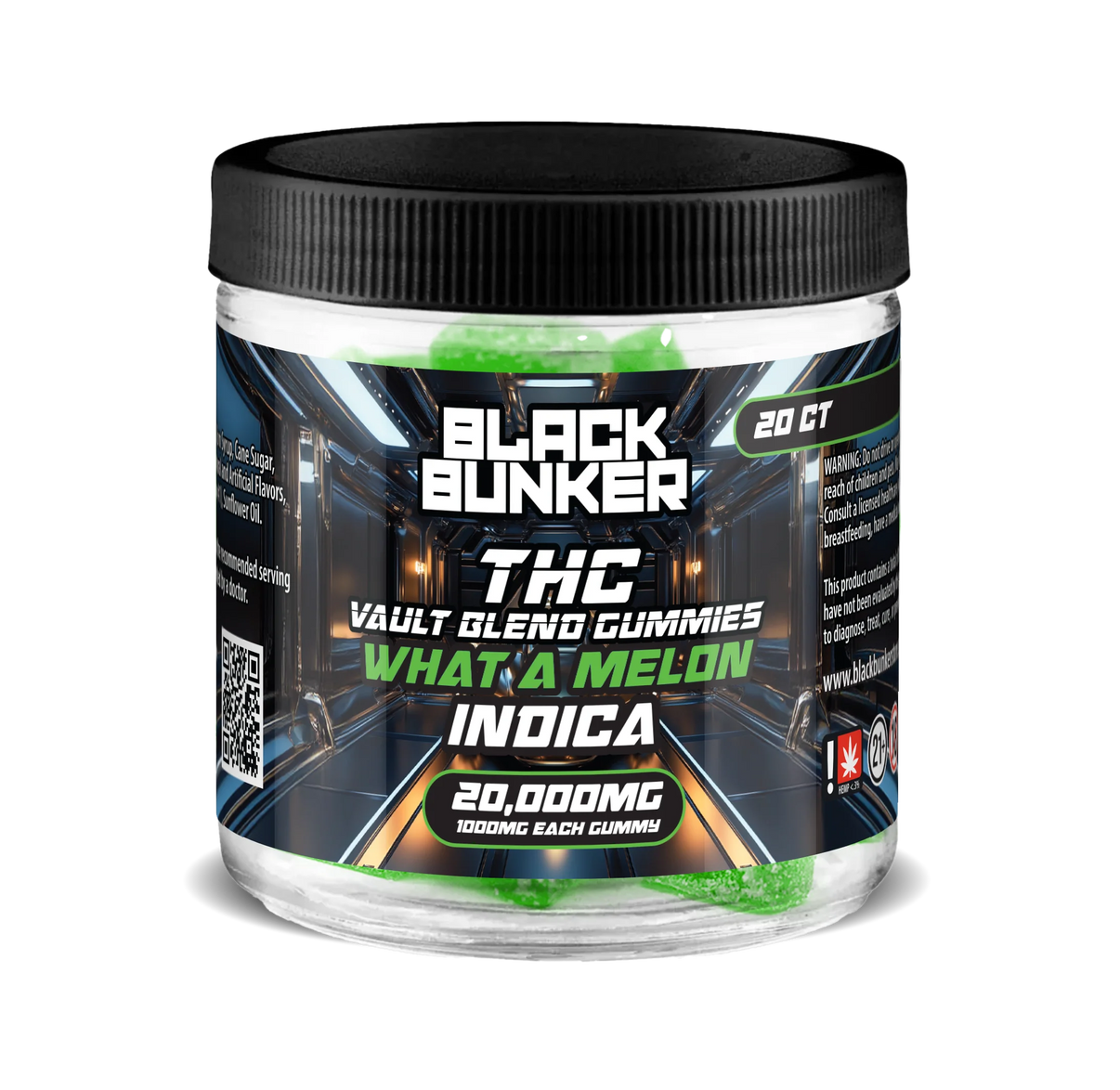 Black Bunker THC Vault Blend Gummies 20000MG (20Ct) – HQD Tech USA