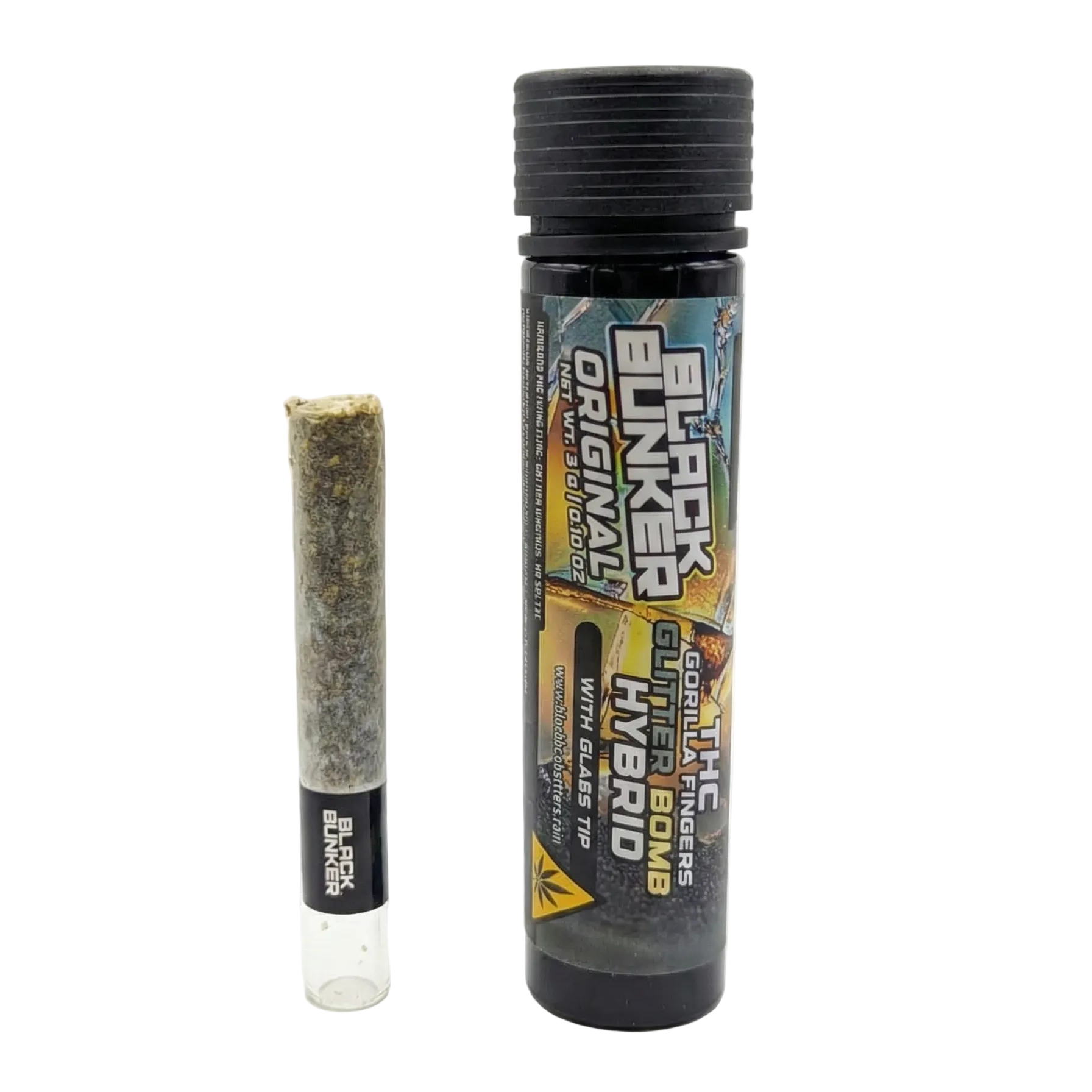 Black Bunker THC Gorilla Fingers Glass Tip Pre Rolls 3G – HQD Tech USA